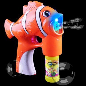 Wholesale Fish Light Up Bubble Gun | Cartoon Fish Bubble Gun