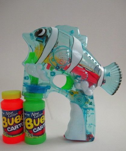 Wholesale Fish Light Up Bubble Gun | Cartoon Fish Bubble Gun
